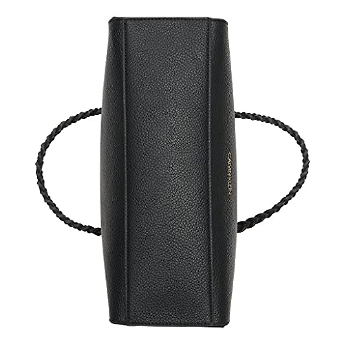 Calvin Klein Shelly Novelty Satchel, Black/Gold