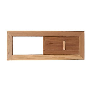 Fdit Cedar Sauna Gable Vent Kit Square Sauna Room Air Vent Grille Wooden Ventilation Louvers Sauna Room Ventilation Louvers Accessory for Sauna Room and Swimming Pool
