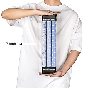 MAYPLUSS Wrapping Paper Roll - Mini Roll - 17" X 120" Per roll - Baby Boy Design (42.3 sq.ft.ttl)