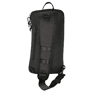 Larswon Sling Bag, Lightweight Large Chest Bag Laptop Backpack Shoulder Bag for Men Women Black