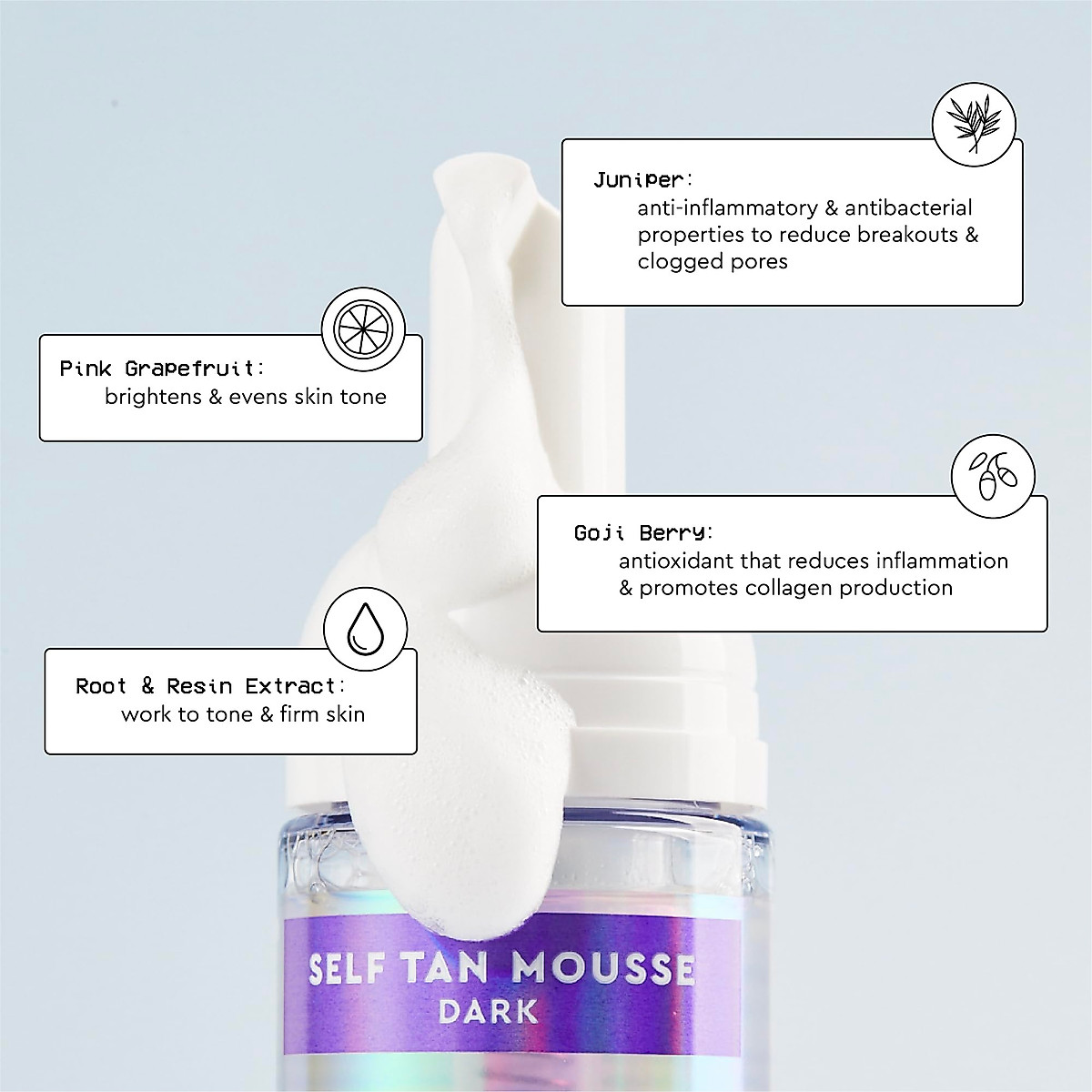 Tanologist Express Dark Self Tan Mousse, 6.76 fl.oz/ 200 ml Bottle