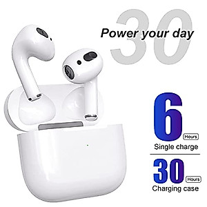 TUOTUER Air Pods 3rd Generation, 5.3 Wireless Earbuds with Lightning Charge Case, Bluetooth Headphones Noise Canceling Up to 30 Hours of Battery Life, IPX5 Waterproof Earphones for iPhone/Android