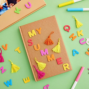 1300 Pieces Mini Foam Letter Stickers for Crafts, 50 Sets of 0.87" Self-Adhesive A-Z Alphabet Letters (6 Assorted Colors)