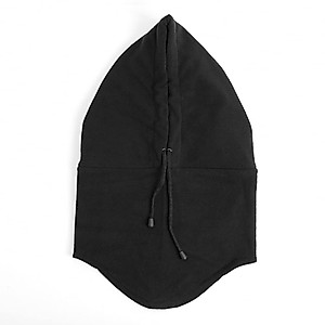 WITHMOONS Winter Hood Balaclava Fleece Face Neck Mask Neck Warmer Cold Weather Hood Black TPYC103883