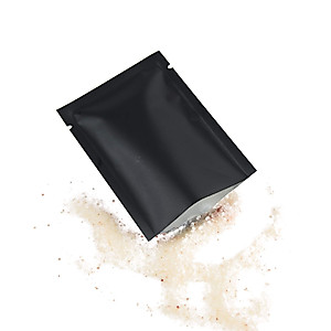 QQ Studio Matte Black SlickSeal™ Open Top Pouches for Beauty Samples and Products (200, 5x8cm (2x3"))