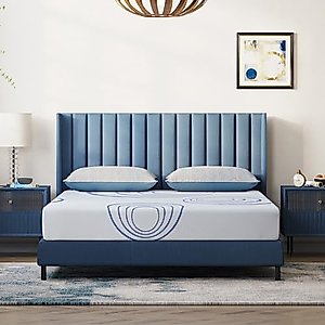 Dyonery Full 8 Inch Mattress, Memory Foam Charcoal Mattress in a Box, Gel Infused Cooling Mattress with Fiberglass Free Cover, Made in USA, CertiPUR-US Certified, 75"×54"×8" Medium