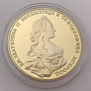 Exquisite Collection of Commemorative Coins Russian 1741 Tsarist Empire Queen Elizabeth Commemorative Double-Headed Eagle Foreign Coin Commemorative Coin