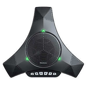 Meeteasy MVOICE8010 EX-B Bluetooth Conference Speakerphone with 2 Expandable Microphones for Web conferencing