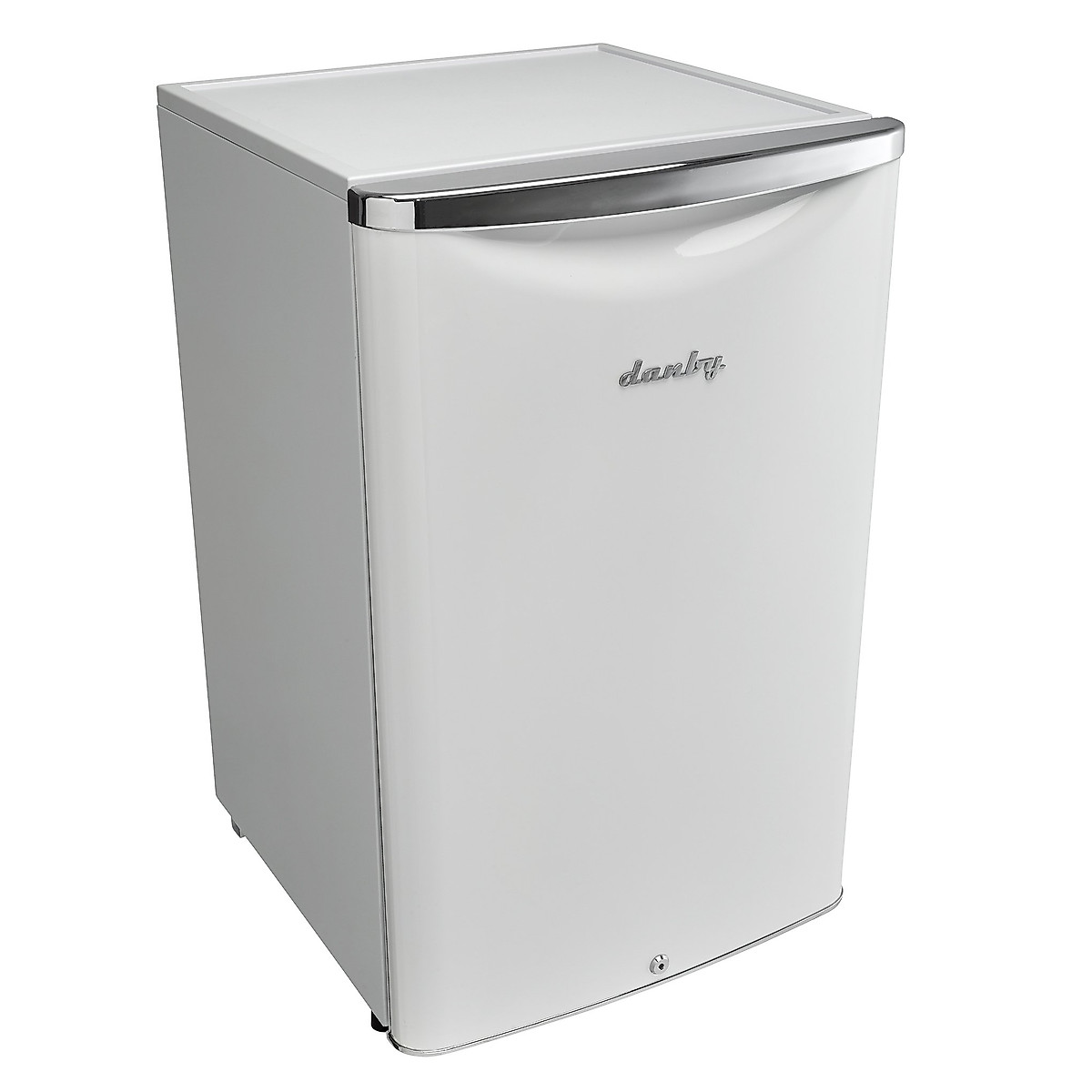 Danby DAR044A6PDB 4.4 Cu.Ft. Mini Fridge, Compact Refrigerator For Bedroom, Living Room, Bar, Dorm, Kitchen, Office, E-Star In Pearl White With Lock