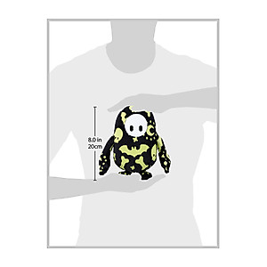 FALL GUYS Ultimate Knockout Small 8" Collectible Plush Toy - Glow in The Dark Spooky Doodles