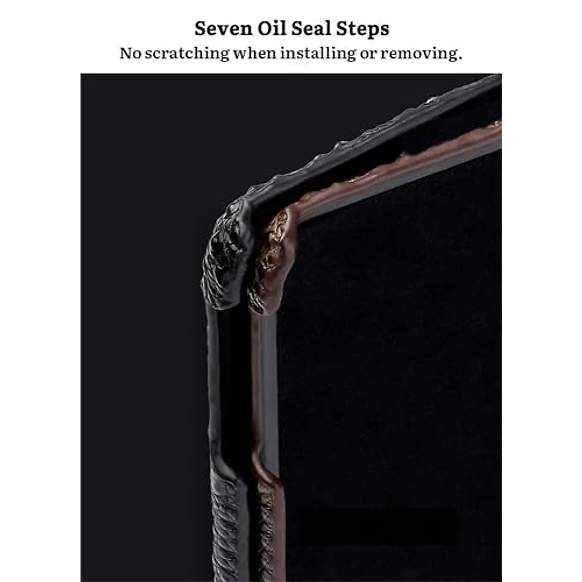 qichenlu 3D Crocodile Head Pattern Saddle Brown Genuine Leather Case Designed for HONOR Magic4 Pro, Business Alligator Texture Real Cowhide Hard Back Cover Shell with Soft Microfiber Lining