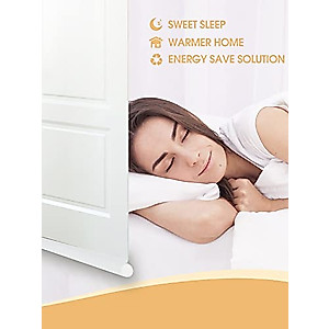 Door Draft Stopper, 36inch Door Sweep Noise Blocker (White)