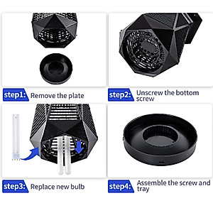 Bug Zapper Replacement Light Bulb for 18W Insect Attracting Lamp, 4-Pin, 18W Single H-Shaped Twin Tube Bulb for Outdoor Mosquito Zapper