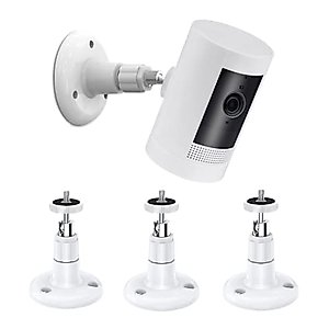 3 Pack Wall Mount for Ring Camera&Stick Up Cam Wired/Indoor Cam//Battery Cam/Ring Plug-in HD Security Cam,Indoor Outdoor Bracket for Wyze Cam Pan/V2 /V3/Outdoor, 360° Adjustable Mounting Bracket