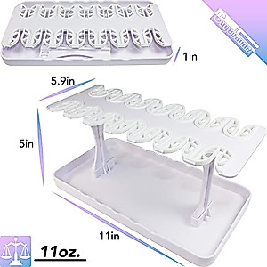 CUGEBANNA Plastic Artist Multi Hole Paint Brush Drying Rack - Holds 14 Brushes Upright, Paint Brush Holder