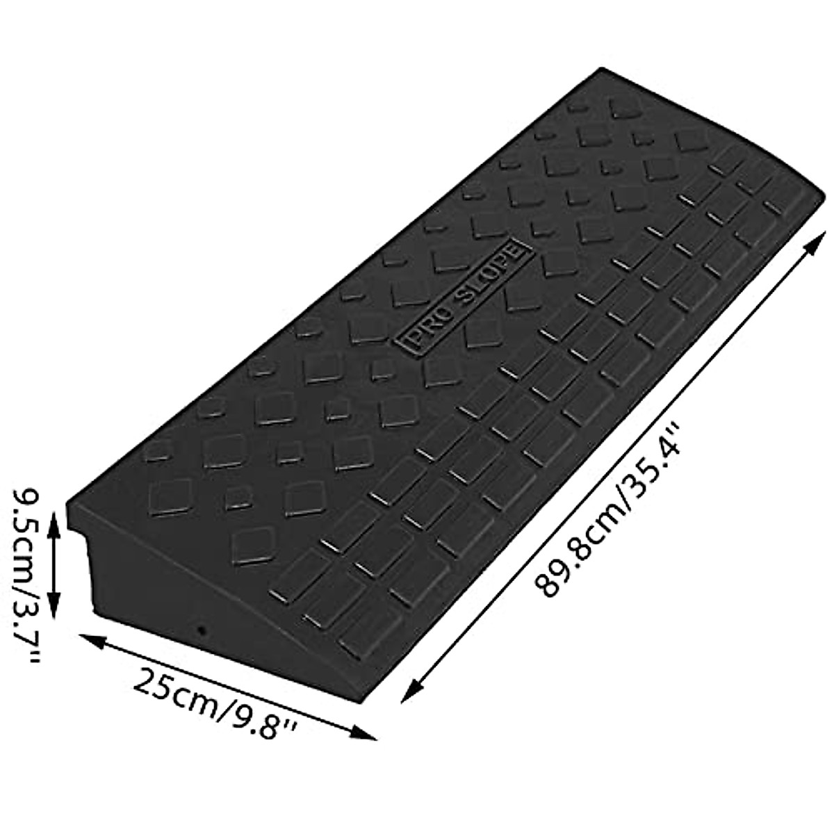 Mophorn Rubber Curb Ramp 3.7" Height, 39.4" Length Driveway Ramp for The Curb,15 Ton Heavy Duty Sidewalk Curb Ramp for Forklifts Trucks Buses (Please Check The Upgrade Product Images on Details Page)