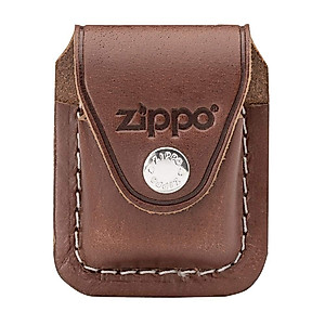 Zippo Brown Lighter Pouch with Clip, Brown, LPCB