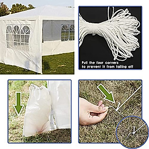 10'x30' Party Tent, Outdoor Wedding Tent Water-Proof Canopy Tent with 5 Removable Walls for Wedding Parties Camping