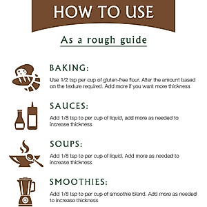 Made in USA Xanthan Gum (8 oz), Premium Quality, Food Grade Thickener, Non GMO, Gluten Free, Use in Cooking, Baking, Sauces, Soups and more. Suitable for Vegetarian, Kosher & Halal. Use for Keto Diet.