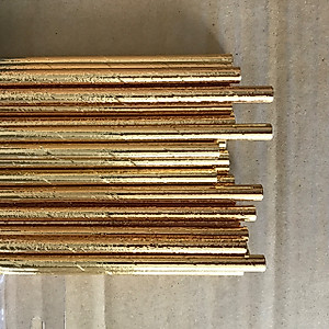 Gold Foil Paper Straws - Wedding Supply - Solid Color Drinking Straws - 7.75 Inches - 50 Pack Outside the Box Papers Brand