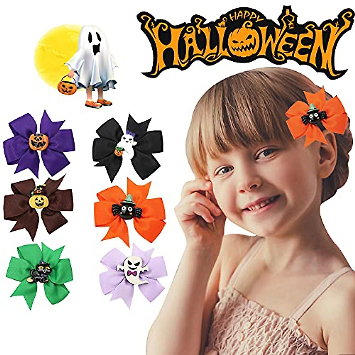 Halloween Outfits for Baby Kids Hair Clips Halloween Party Accessory Cartoon Headwear Decoration Baby Care Dress Up