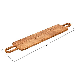 Creative Co-Op Acacia Wood Cheese/ Serving Board w 2 Handles