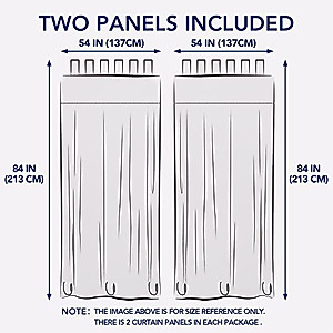 PureFit Outdoor Curtains for Detachable Sticky Tab Top Patio Waterproof/Weatherproof, UV and Fade Resistant Outside Curtains for Gazebo, Porch, Pergola, Privacy Curtain, 54 x 84 inch, 2 Panels, White