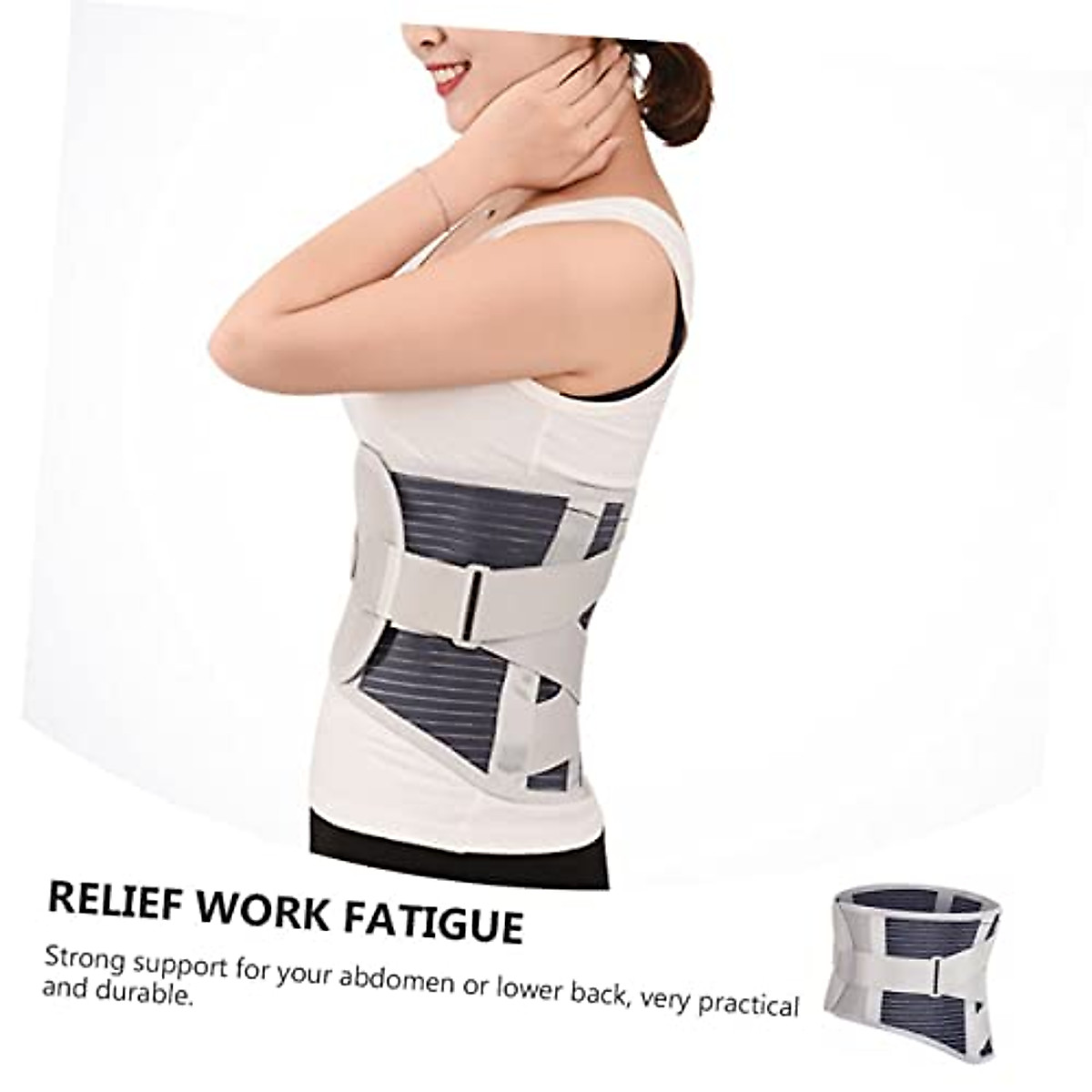HEALLILY Waist Support Massage Heating Pad Low Back Belt Men’s Belt Workout Waist Cincher Belt Gym Waist Belt Heating Lumbar Wrap Practical Heating Brace Safe Heating Brace Heated Pad