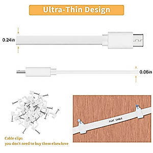 2 Pack 20FT Power Extension Cable Compatible with WyzeCam, Wyze Cam Pan, NestCam Indoor,Blink,Amazon Cloud Camera,USB to Micro USB Durable Charging and Data Sync Cord(White)