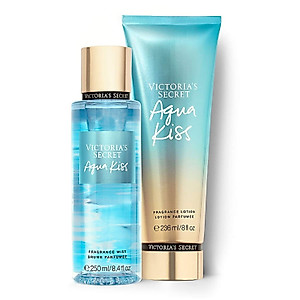 Victoria Secret New 2015 Aqua Kiss Fragrance Mist and Lotion Set