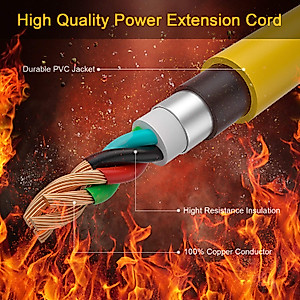 Rophor 30 Amp to 110 Adapter Generator Power Cord, 4 Prong 30 Amp to 15 Amp Generator Adapter, Nema L14-30P Male to 4X 5-20R Female with Dust Protection Caps, 1.5 FT