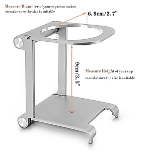 CAFEMASY Pour Over Coffee Dripper Stand - Travel and Camping Gadgets Foldable Aluminum Coffee Dripper Station Rack for Portable Espresso Coffee Maker