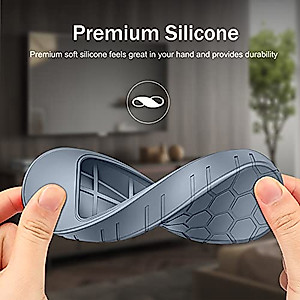 Fintie Protective Case for Chromecast with Google TV HD 2022 / 4K 2020 Voice Remote - CaseBot Lightweight (Anti-Slip) Shockproof Silicone Cover for Chromecast Voice Remote Controller, Cloudy Blue