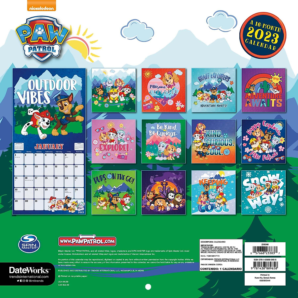 2023 Nickelodeon PAW Patrol Wall Calendar