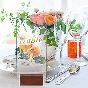 Wood Place Card Holders Rustic Table Number Holders Wood Table Number Stands Wooden Table Numbers Sign Holders for Wedding Party Table Name and More (30 Pieces,2.4 x 1.1 x 1 Inch)