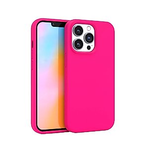 FELONY CASE – iPhone 12/12 Pro Case – Neon Pink Silicone Phone Cover, Liquid Silicone with Anti-Scratch Microfiber Lining, 360° Shockproof Protective Case for Apple iPhone 12 and iPhone 12 Pro