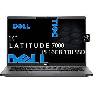 Dell Latitude 7420 7000 (2023) 14" FHD (Intel Core i5-1145G7 vPro, 16GB RAM, 1TB SSD) Business Laptop, Backlit, 13-hr Battery Life, Thunderbolt 4, Wi-Fi 6, 1080P IR Webcam, Carbon Fiber, Win 11 Pro