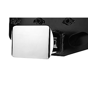 LFPartS Polished Stainless Steel Blank Trailer Metal Hitch Tube Cover Fits 2" Receivers (Chrome)