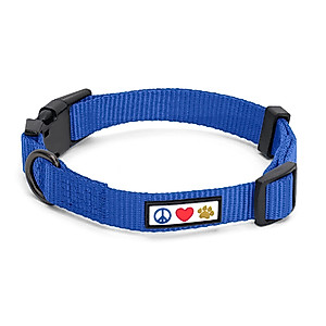 Pawtitas Dog Collar for Extra Small Dogs Adjustable Dog Collar Heavy Duty Waterproof Collars for Dogs with Quick-release Buckle - Blue Dog Collar for Extra Small Breeds