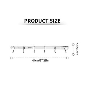 TEHAUX 3pcs Metal Robes, Decorative Hook Organizer with Hook, Hanger Home Holder Duty Key Towels Rail Wall Hooks Stainless Coffee Practical Bathroom Hats, Mounted Clothes Steel