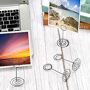 YOVECATHOU 10 Pcs Wedding Table Card Number Holders Photo Menu Name For Anniversaries Birthday Party Home Decorations Silver