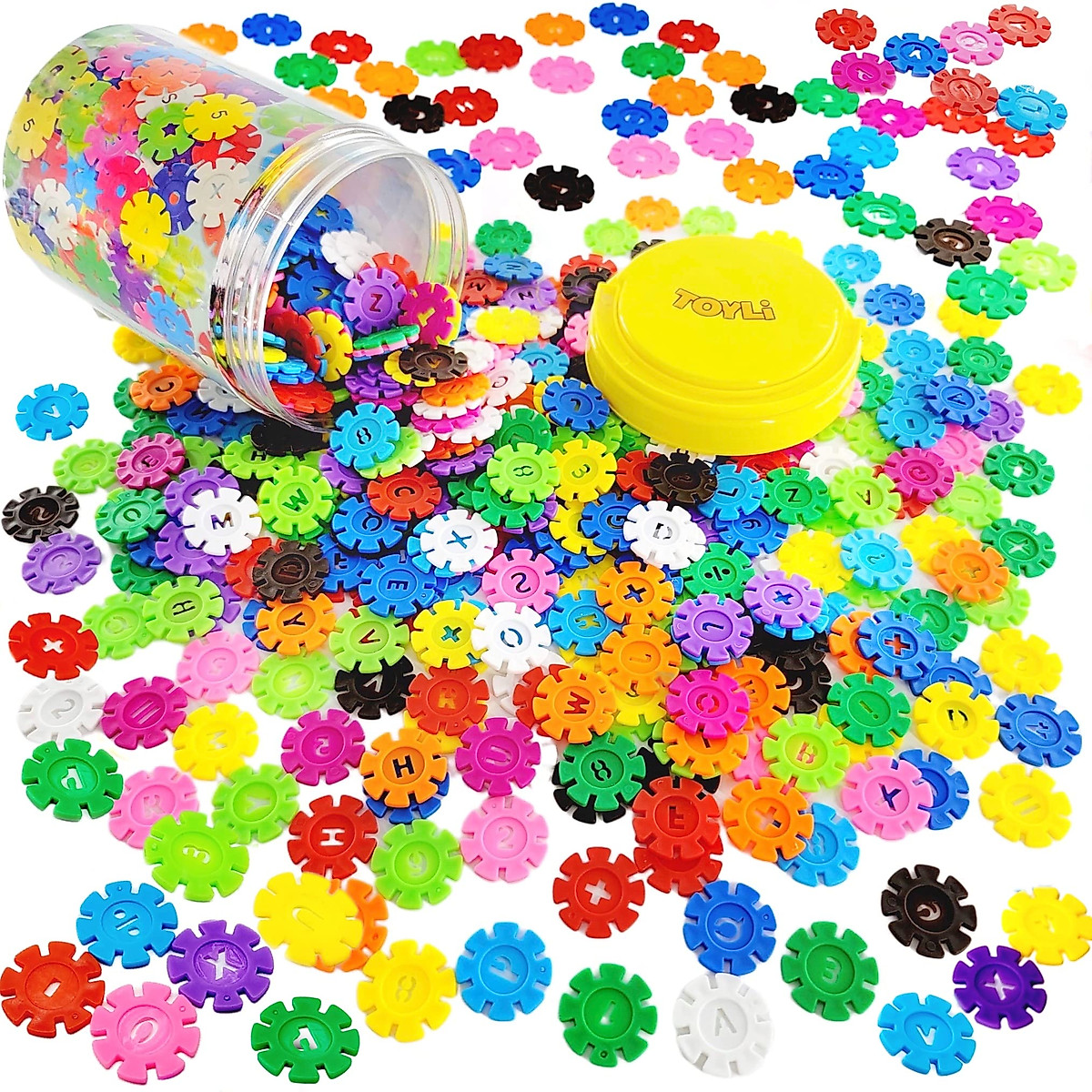 TOYLI Smart Coins 500 Pieces Interlocking Discs Set, Kids STEM Toys, Kindergarten Classroom Must Haves