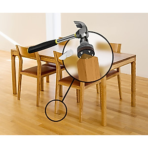 GorillaFelt Chair Leg Floor Protectors/Felt Chair Glides (Set of 16) Tap-On Felt Furniture Pads Guaranteed to Stay On, 1 Inch Round Chair Sliders