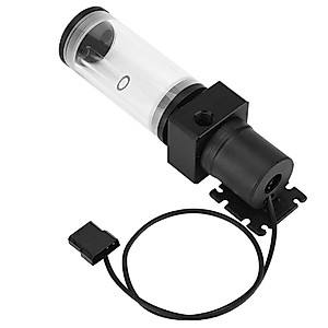 19W 12v CPU Water Cooling Pumpe Reservoir DIY Combo, 800L/H , G 1/4" Thread Port, PC Cpu Water Cooling System Heat Exchanger Tool, Transparent Acrylic Material, Easy Install(110mm)