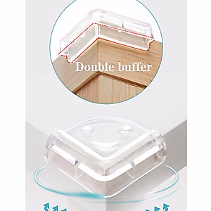 4 Pieces Baby Gate Wall Protector and 4 Pieces Corner Protector,for Child Pressure Mounted Stair Safety Gate & Wall Surface, Door, Wooden Stairs