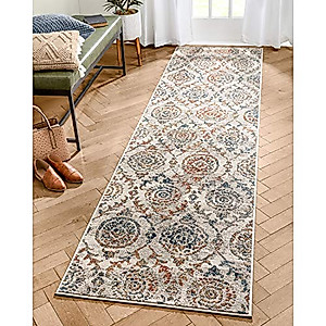 Well Woven Gideon Ivory Vintage Trellis Runner Rug (2'7" x 9'10")