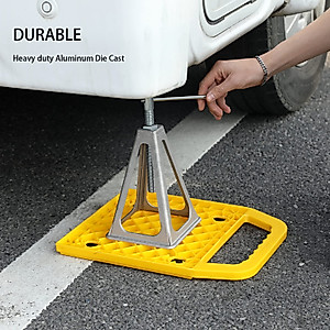 Homeon Wheels Aluminum Stabilizer Stack Jacks for RV,Travel Trailers, Pop-Up Camper, Cars or Boats,Can Support Up to 7936 lbs, Extends 17"- (4 Pack)