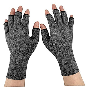INOOMP 1 Pair Gloves Gym Gloves PC Accessories Sports Accessories Hand Gloves Hand Wrist Glove Rheumatoid Gloves Anti-Skid Joint Care Gloves Sports Accessory Portable Riding Gloves Grey