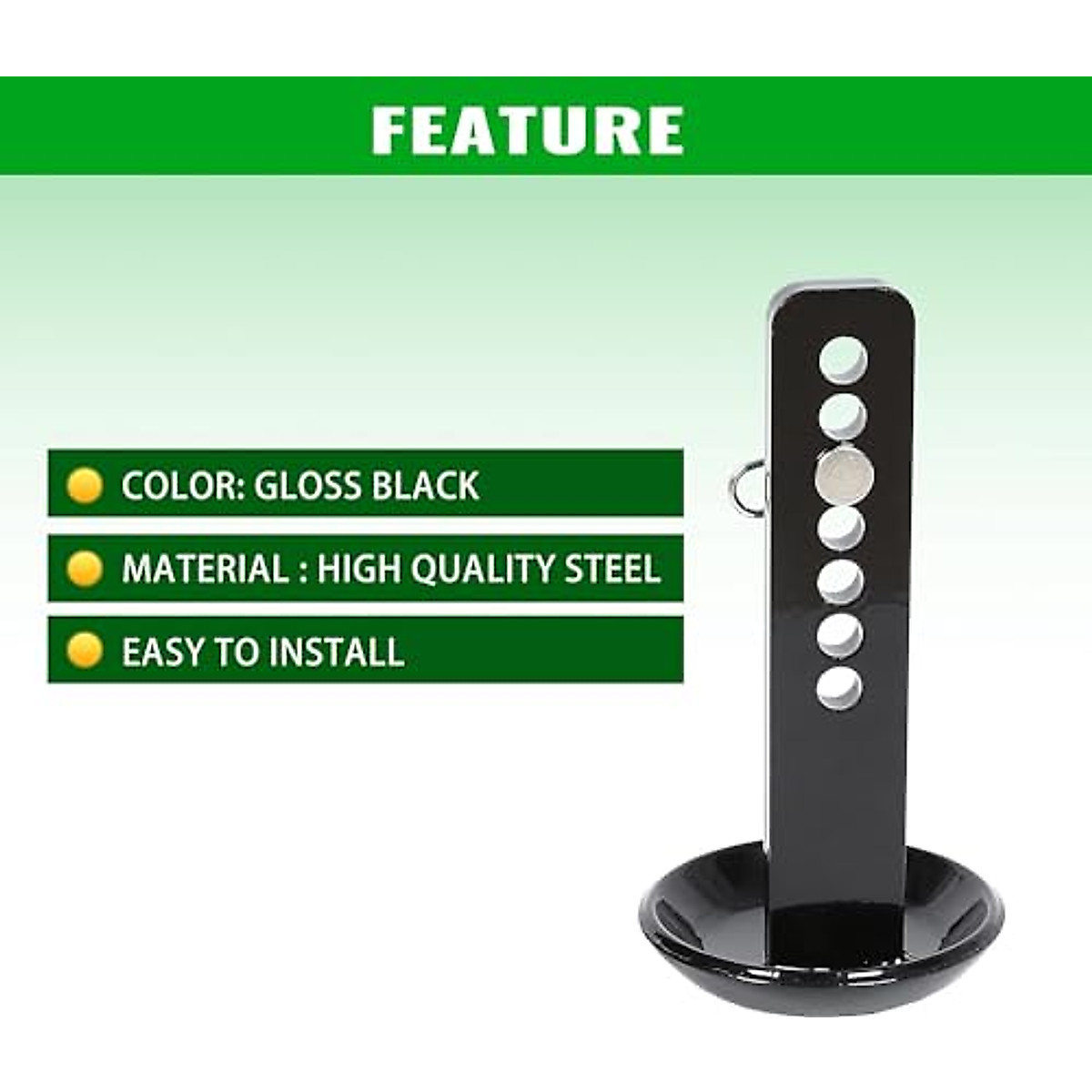 ECOTRIC New Heavy Duty Round Dome Snow Plow Shoe Skid Compatible with John Deere