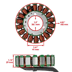 Caltric Stator & Gasket & Regulator Compatible with Kawasaki Lakota Sport 300 Kef300 Kef-300 2001-2003